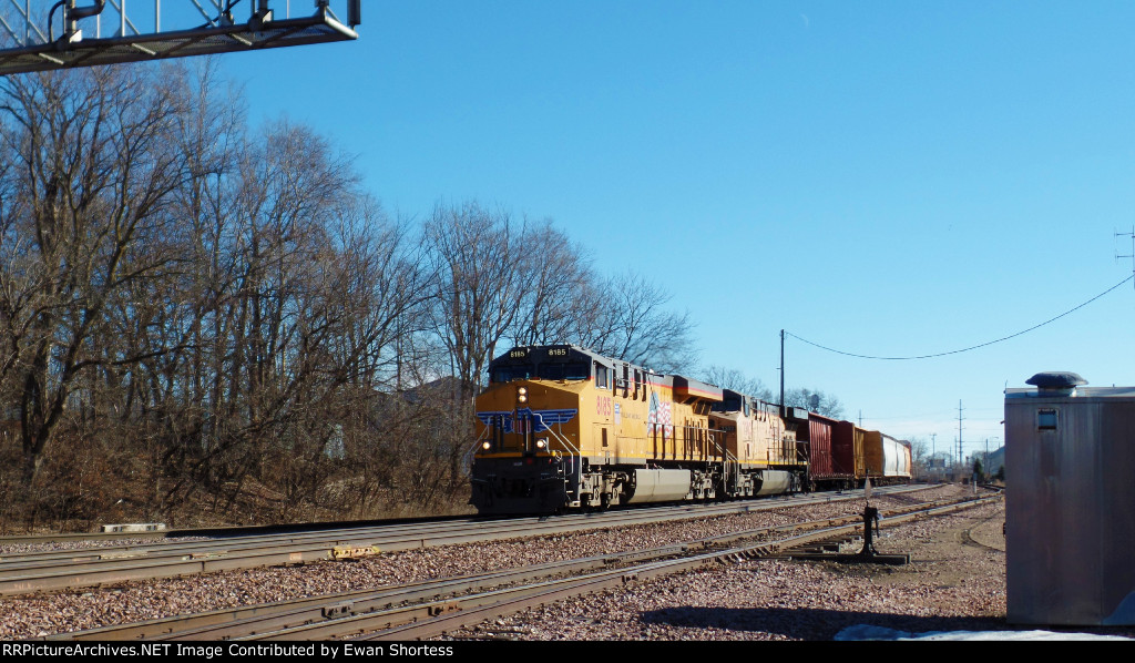 UP 8185 at CP W Ames, MP 189